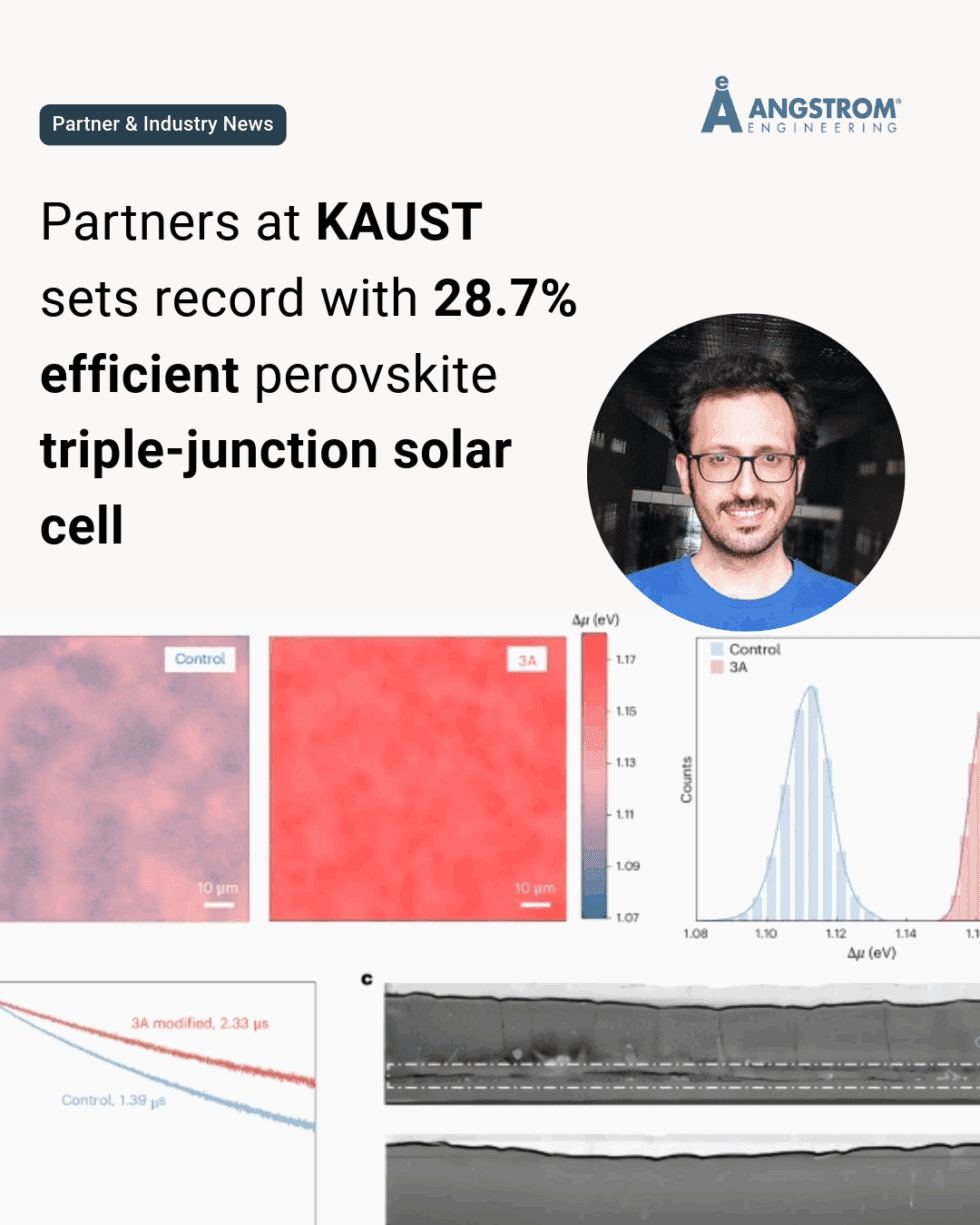 Breakthrough in Tandem Solar via our partners at KAUST